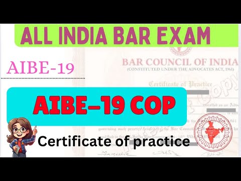 AIBE-19 COP 📌Certificate of practice 📝ALL INDIA BAR EXAM |#aibe19# ...
