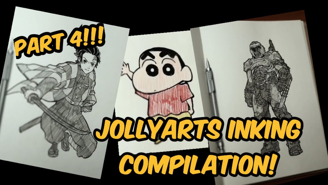 Inking ASMR Compilation Part 4! | @jollyarts - YouTube