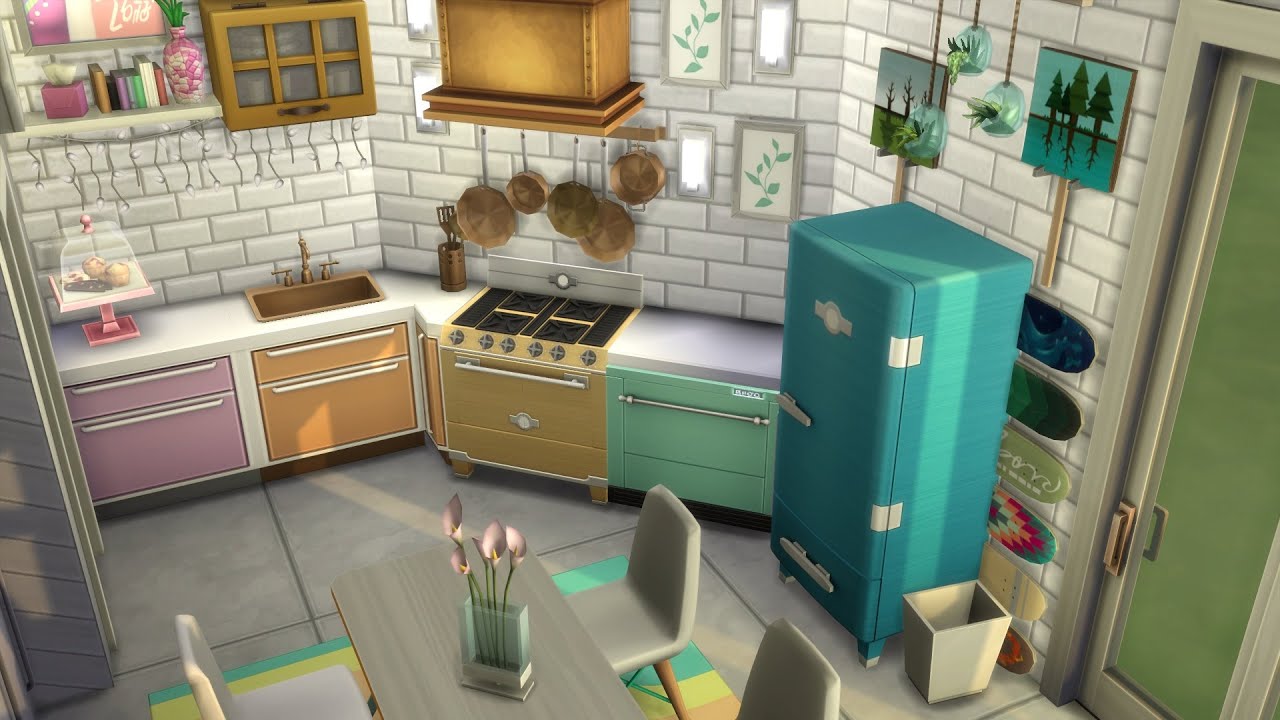 Pastel Rainbow Kitchen I Stop Motion I The Sims 4 I - YouTube