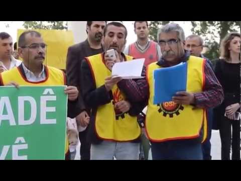 ÖSP Antep İl Örgütünün Farinaz Hosreveni için yaptığı basın açıklaması