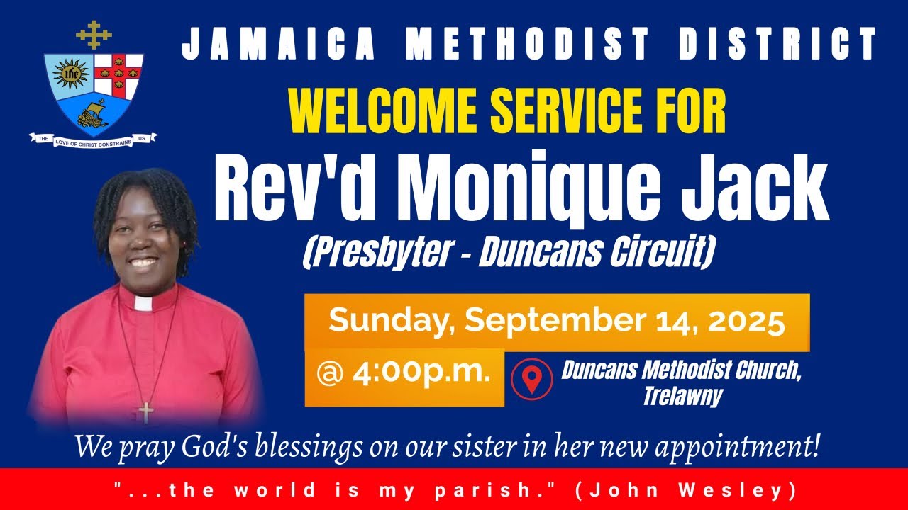 Welcome Service for Rev'd Monique Jack - Duncans Circuit, Jamaica ...