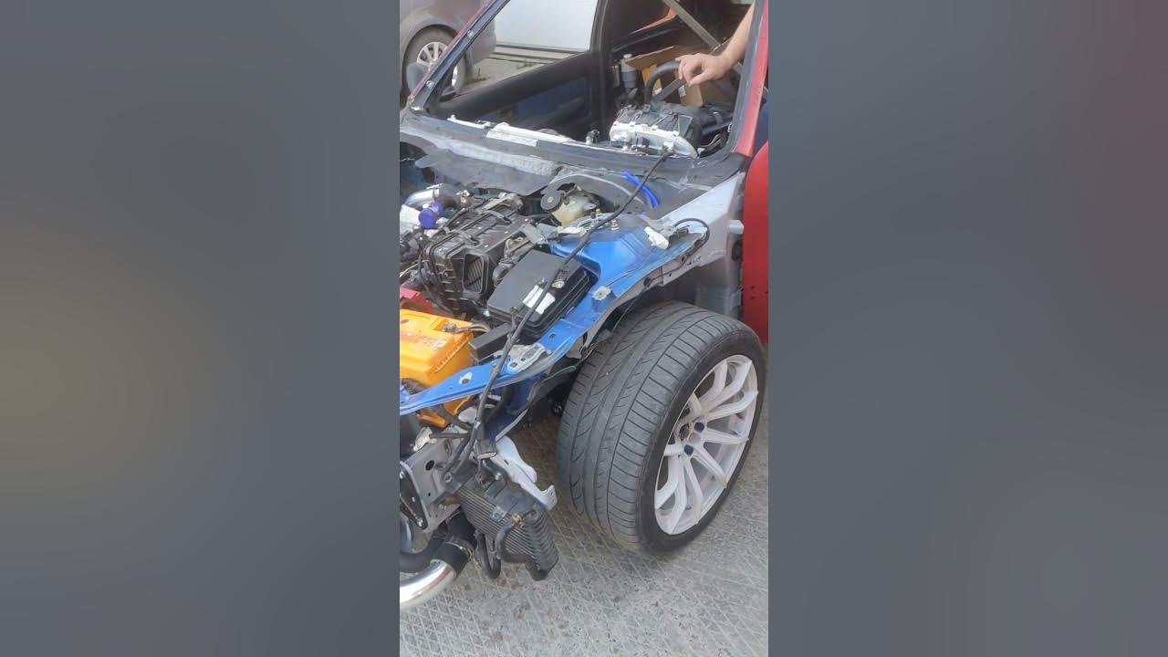 P.Evo10.6 (Peugeot 106 & Lancer Evo X) Тест пшикалки. - YouTube
