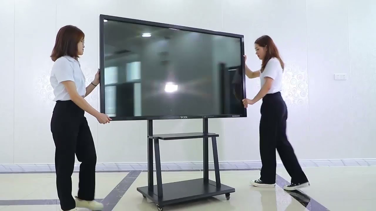 75'' dual OS Conference interactive panel demo - YouTube