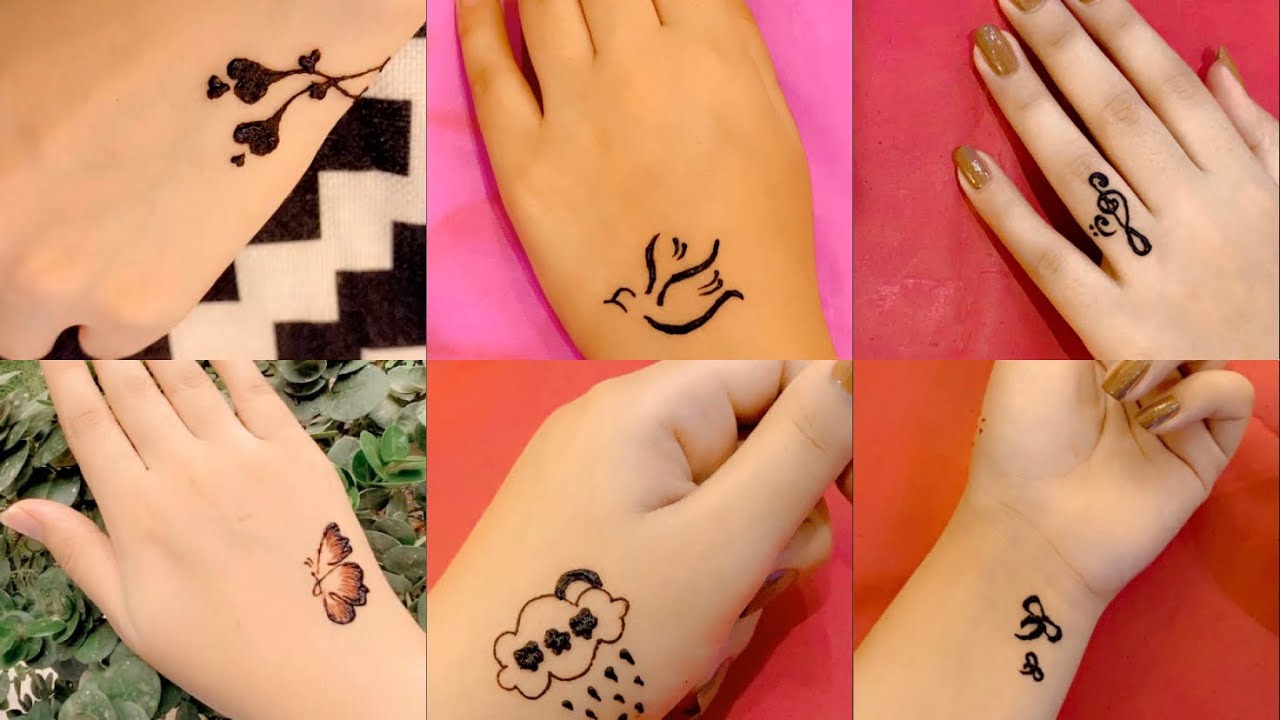 Top 6 Combined Henna Tattoos | Cute Henna Designs For Beginners | Easy ...