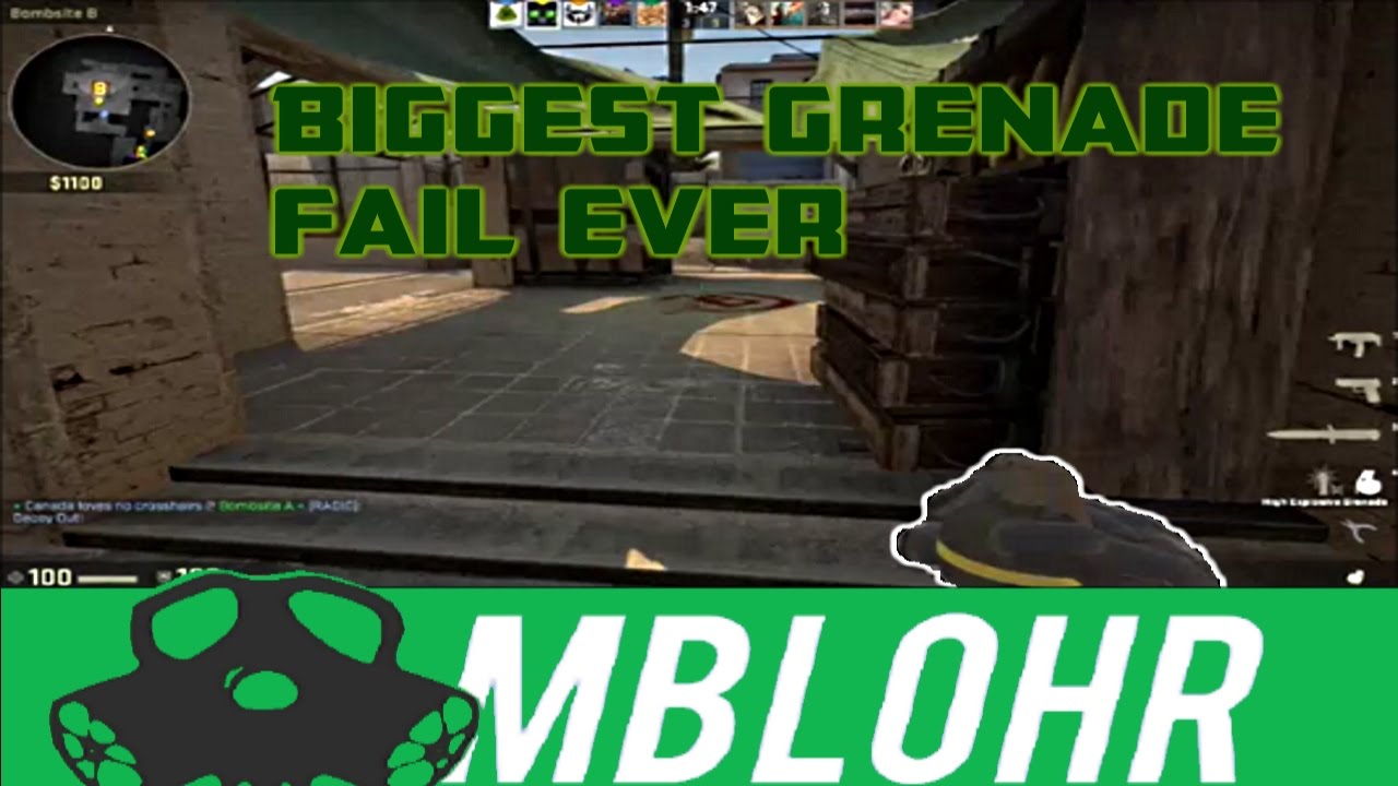 THE BIGGEST GRENADE FAIL EVER | CS:GO Funny Moments - YouTube