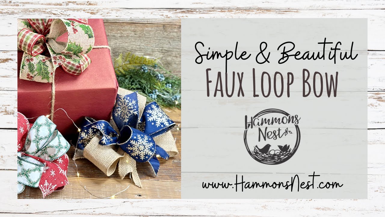 🌲EASY BOW Faux Loop Style Tutorial - YouTube