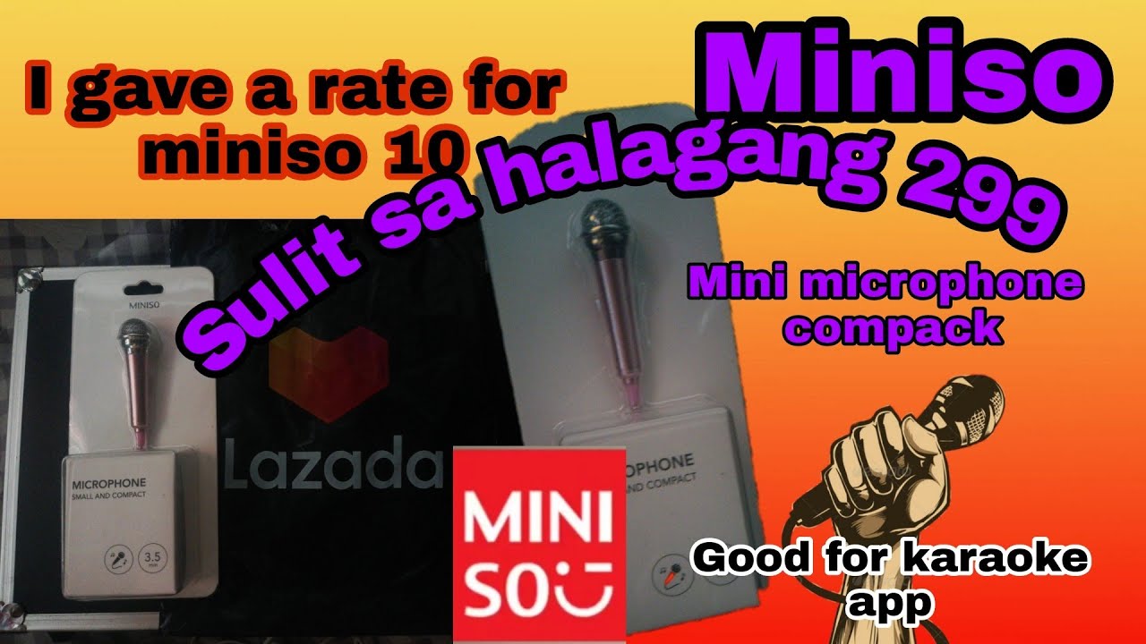 Gave away#Miniso mini microphone for karaoke#TredingUnboxing - YouTube