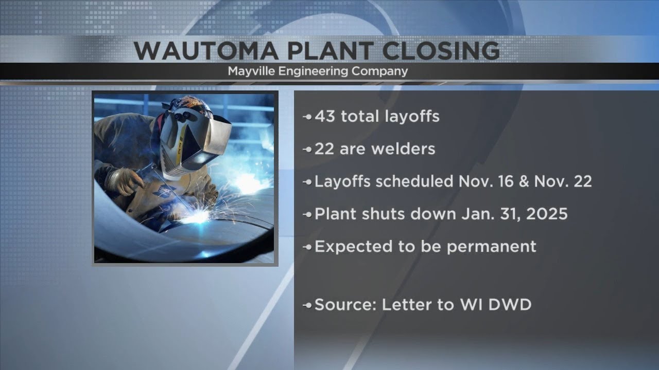 Metal fabrication plant closing in Wautoma, 43 people losing jobs - YouTube