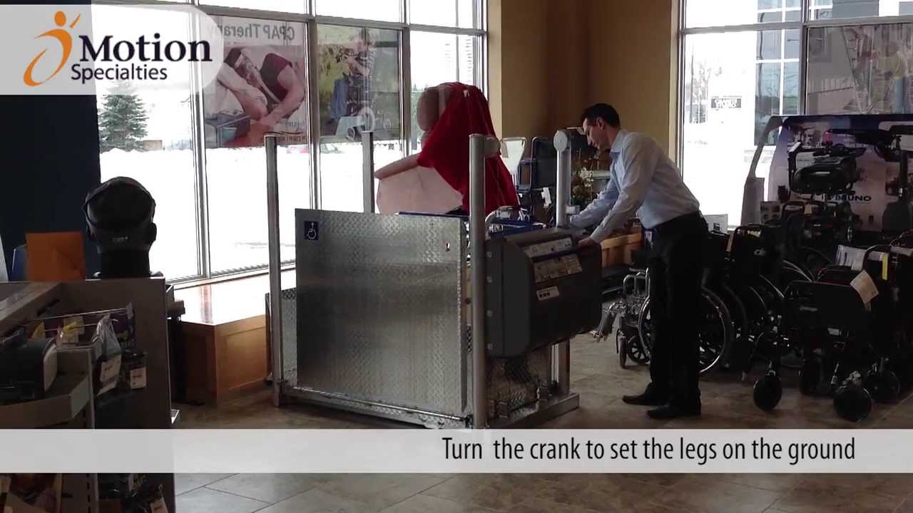 Motion Elevating | MOBILIFT Portable Manual Wheelchair Lift - YouTube