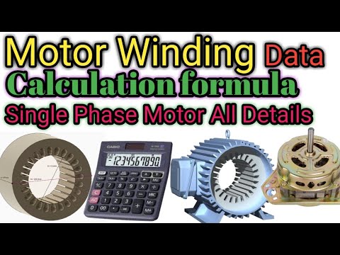 All Motor Winding Data Calculation Formula single phase motor /A To Z ...