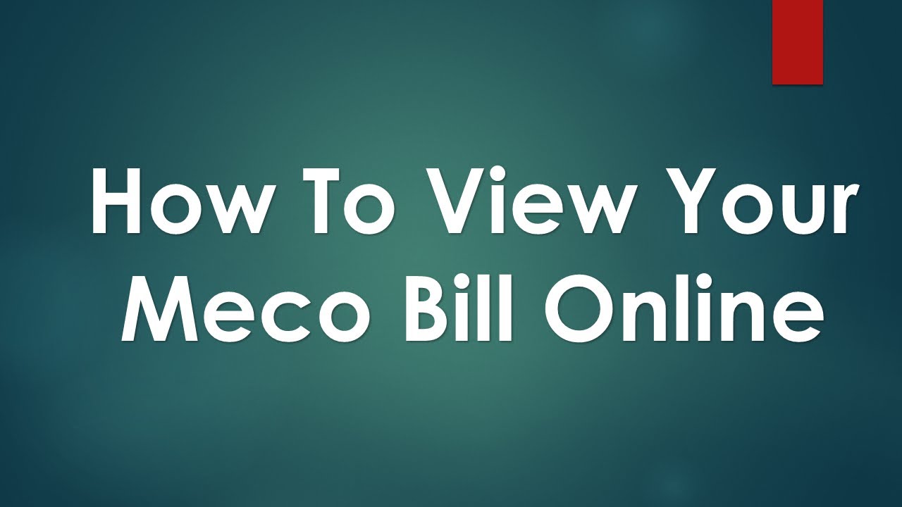 How To Inquire Your MECO Bill Online - YouTube