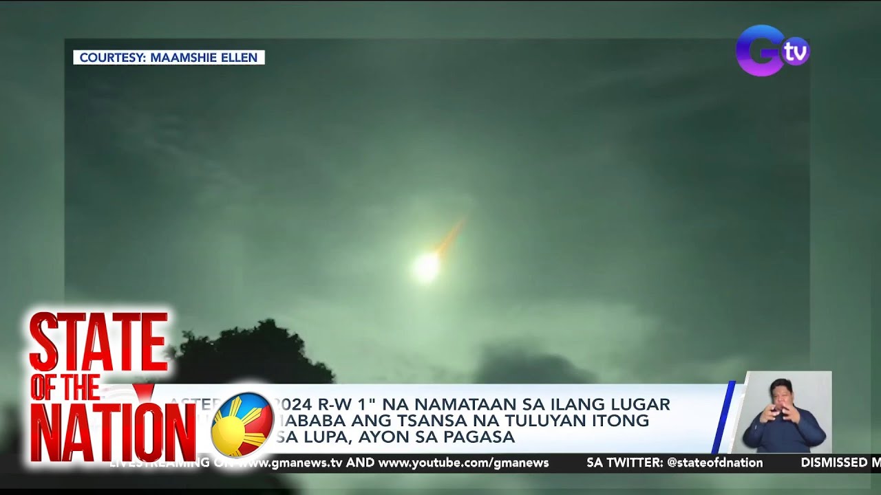 Asteroid "2024 R-W 1" na namataan sa ilang lugar sa Luzon, mababa ang ...