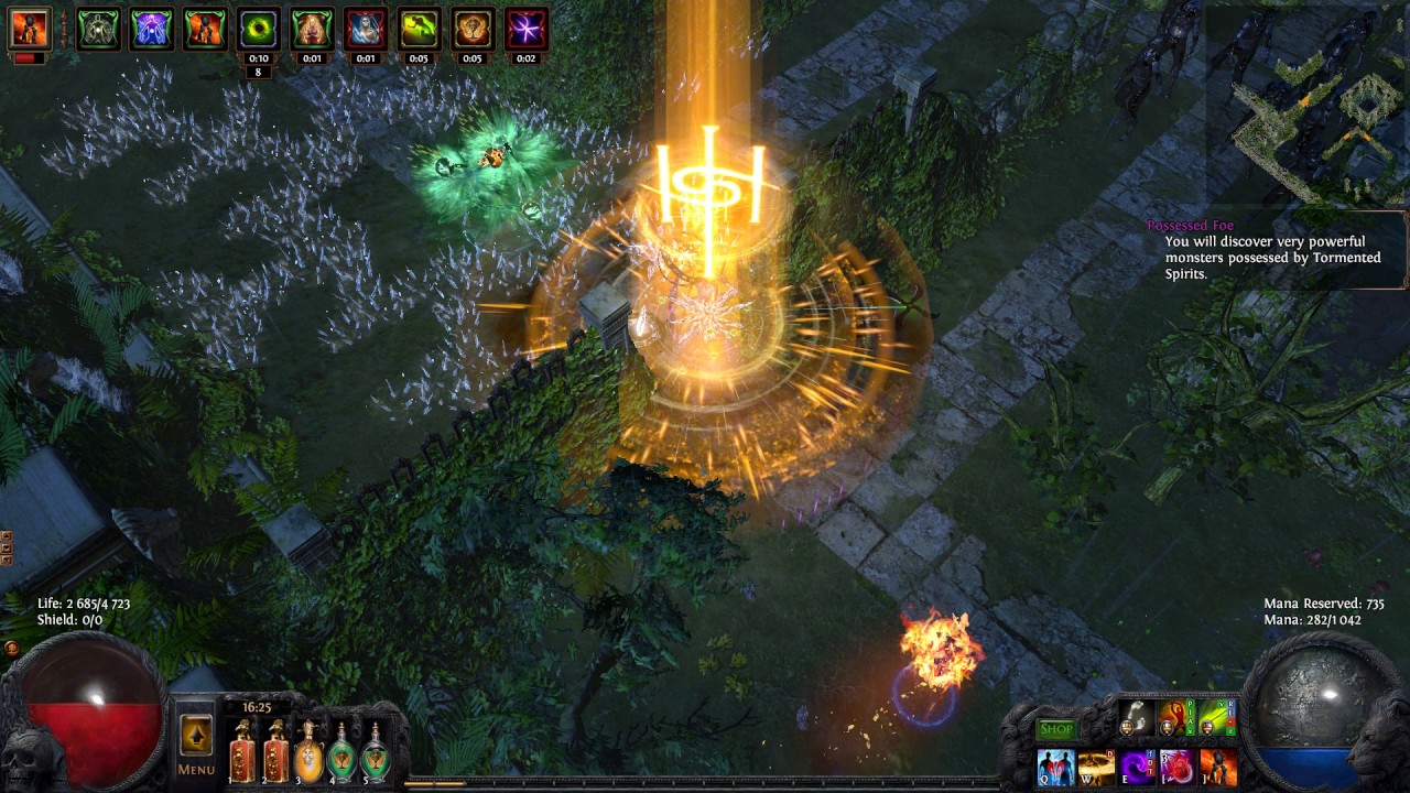 Path Of Exile. Shaped Courtyard Map + Possessed Foe - YouTube