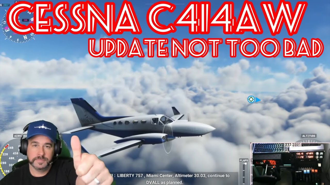 Cessna C414AW Chancellor update | KPBI west palm beach to KEYW Key west ...