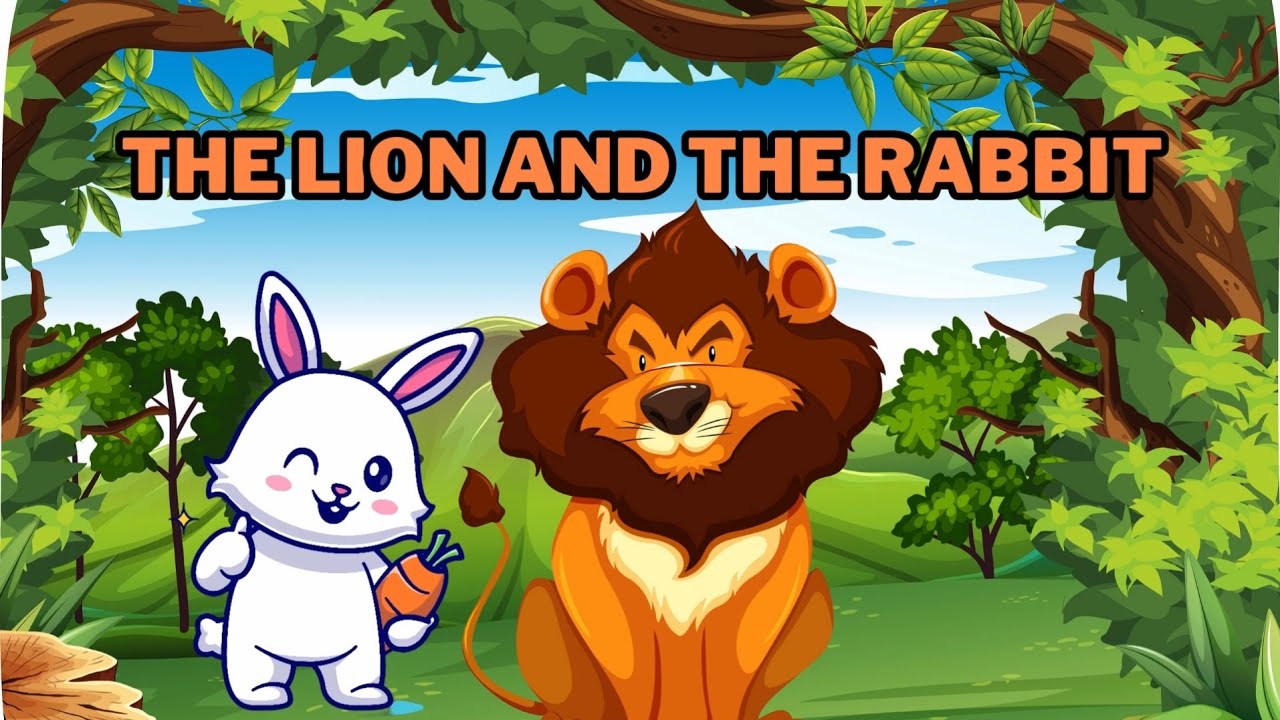 THE LION AND THE RABBIT🦁🐇 | Famous stories | story for kids | short ...
