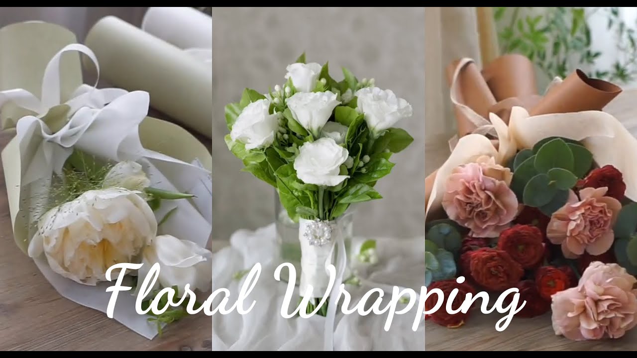 Multiple Bouquet Wrapping Tutorial | Flower Bouquet Wrapping Techniques ...