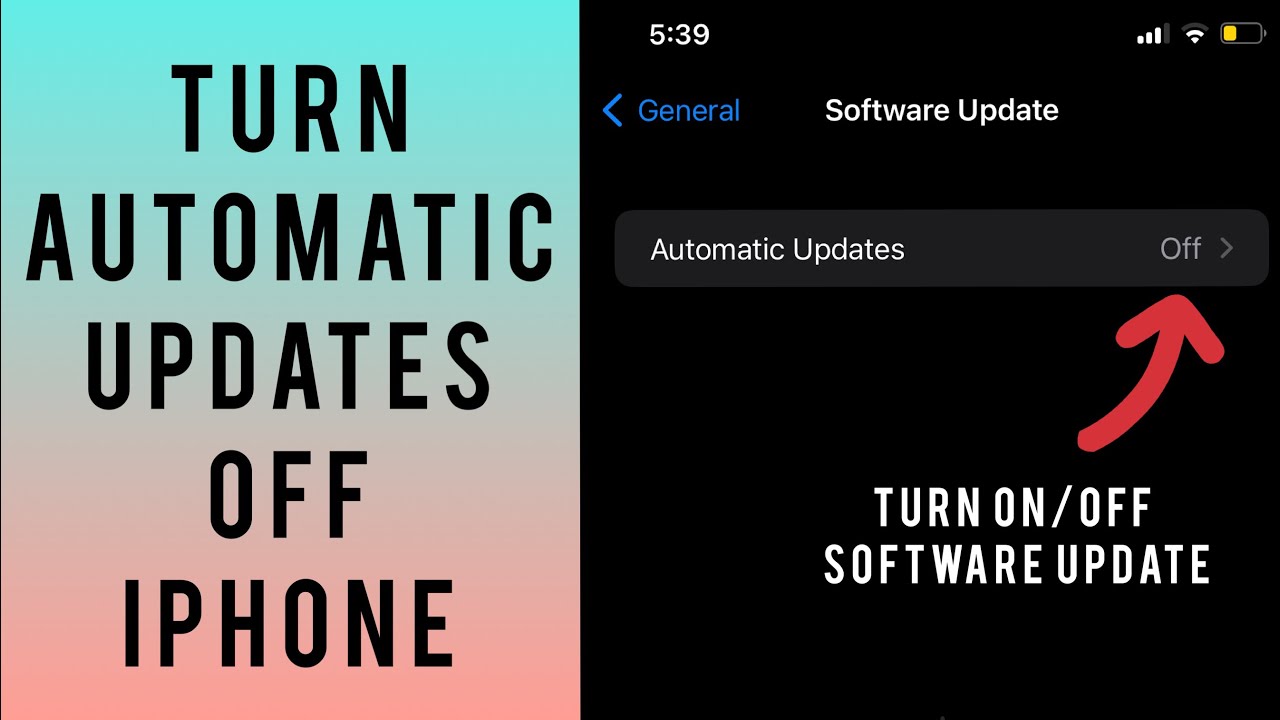 How to Turn On/Off Automatic Software Update on Iphone 2023 - YouTube
