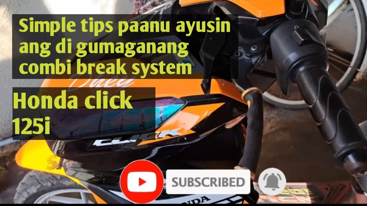 Paanu ayusin ang stock up na combi break honda click 125i simple tips # ...