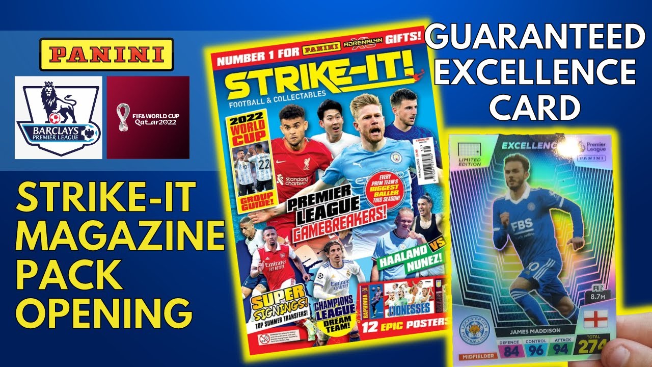 GUARANTEED EXCELLENCE CARD! Panini Strike-It Magazine Adrenalyn XL ...