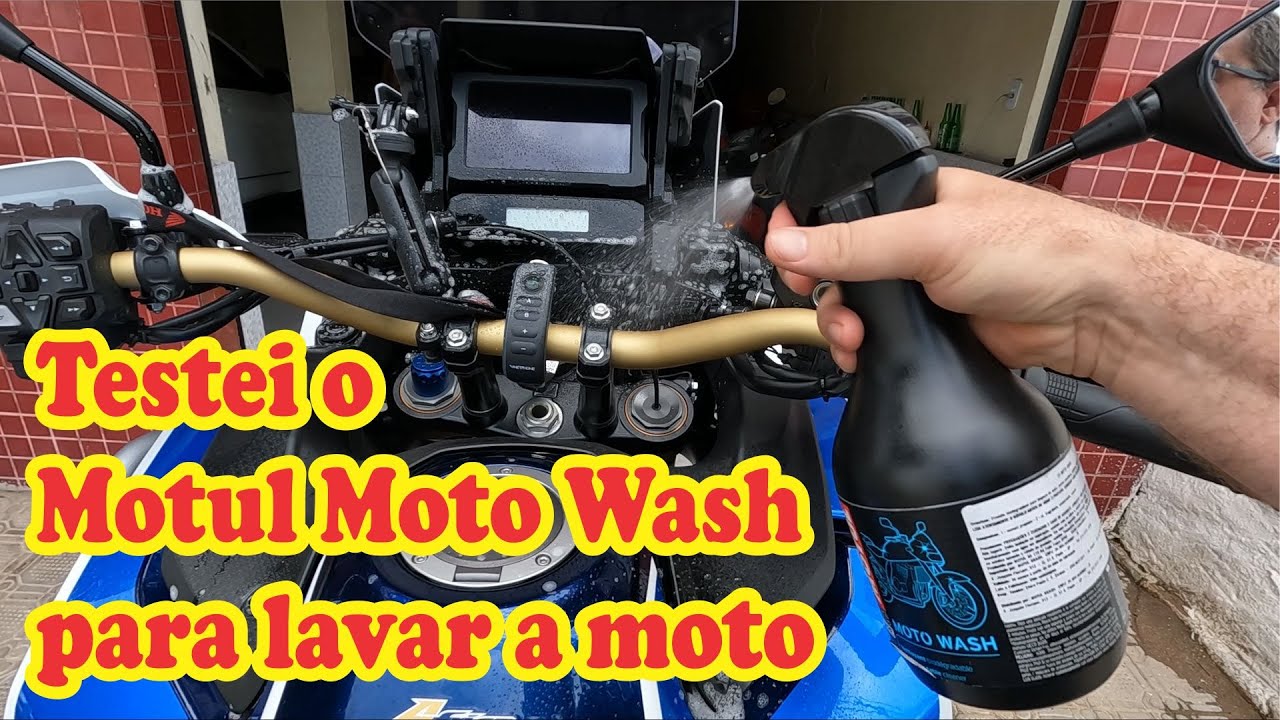 Testei o Motul Moto Wash pra lavar a Africa Twin... Será que funciona ...
