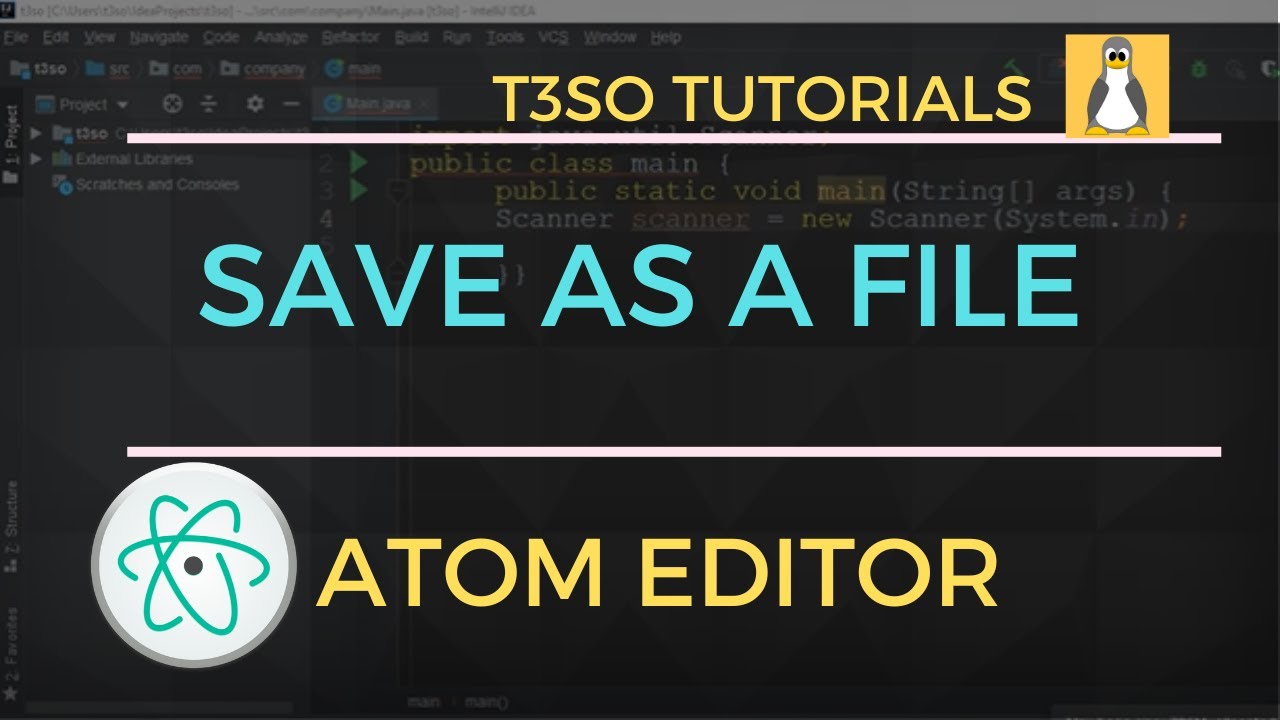 How to Save As a File in Atom Editor - YouTube