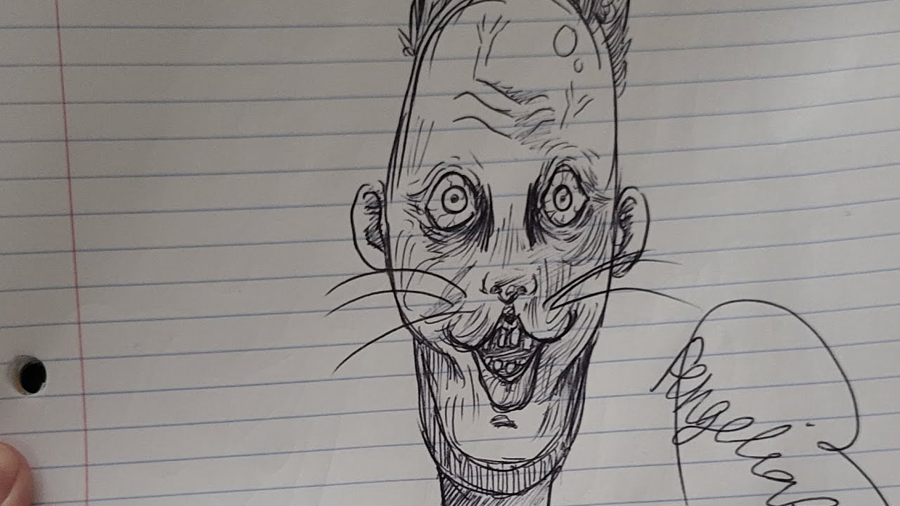 Drawing a freaky cat monster and rambling - YouTube