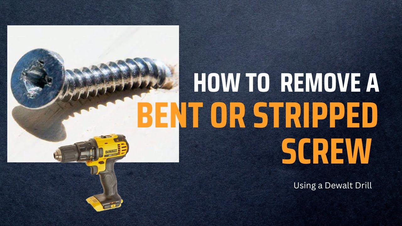 How to remove a Bent, Stripped, threaded Screw with a Drill. - YouTube