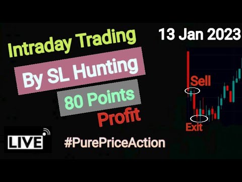 Live Banknifty Trading|SL Hunting Strategy|Profit 80 Points|13 Jan 2023 ...