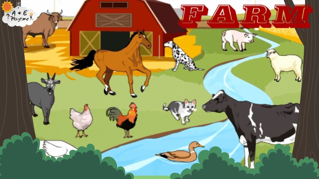 Learn the animals that live on the farm through puzzles, colors and ...