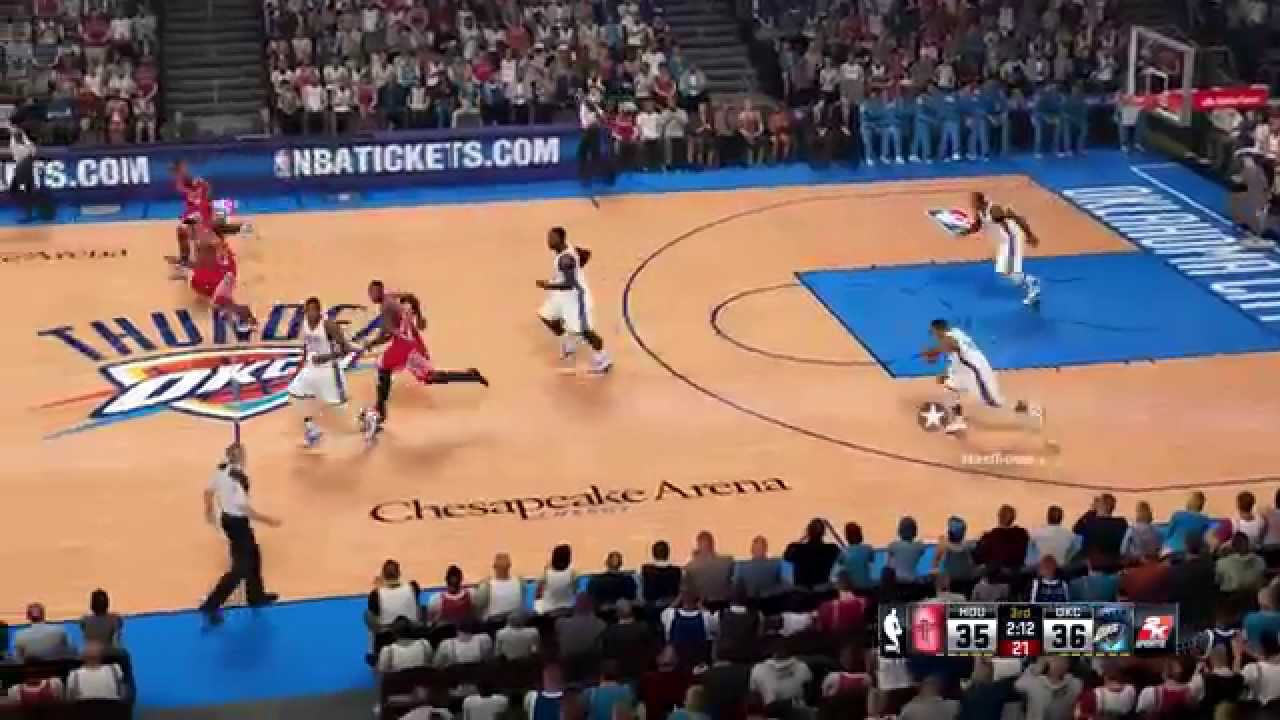 [PS4] NBA 2k15: Oklahoma City Thunder vs Houston Rockets | Full Game ...
