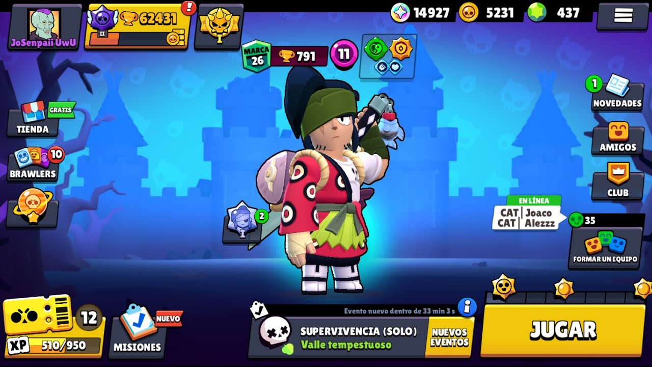 +14 | Llego la skin de Kit!! Jugando ranked y luego amistosas (brawl ...