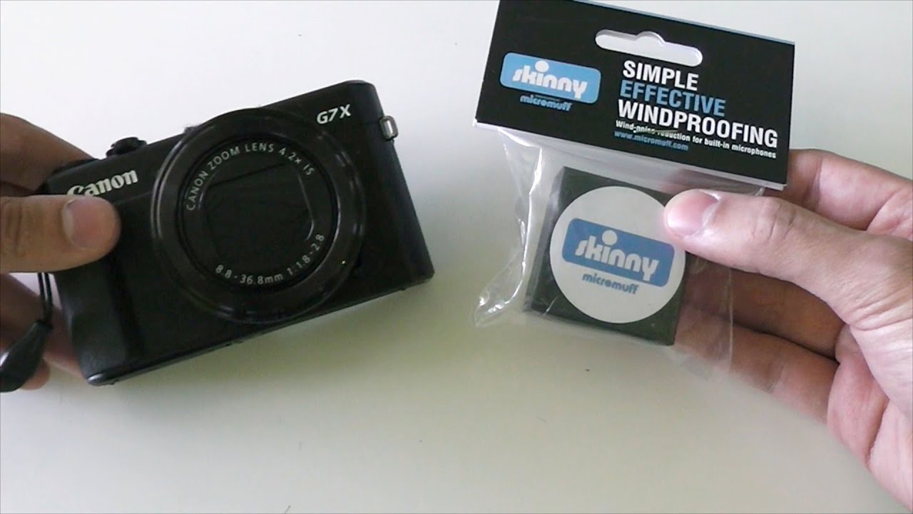 Micromuff Skinny Wind Muffler: Test on G7X Mark 2 - YouTube