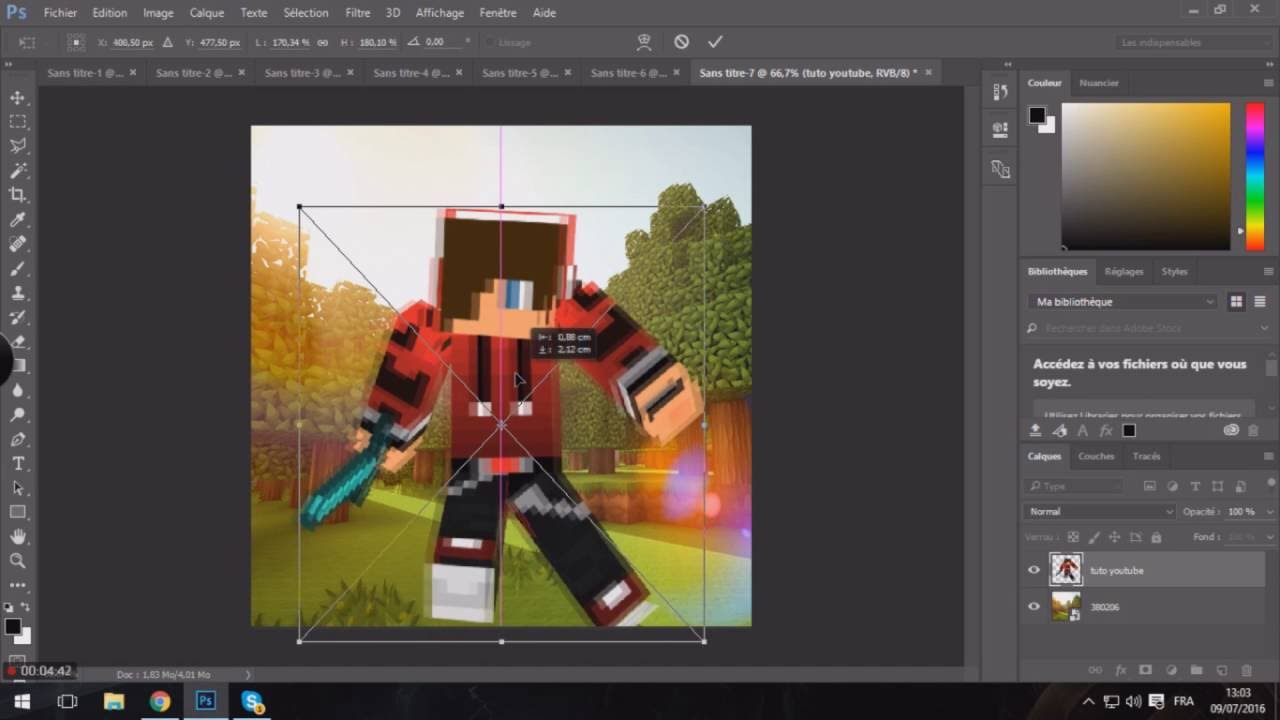 Comment faire un logo Minecraft -Tuto - YouTube