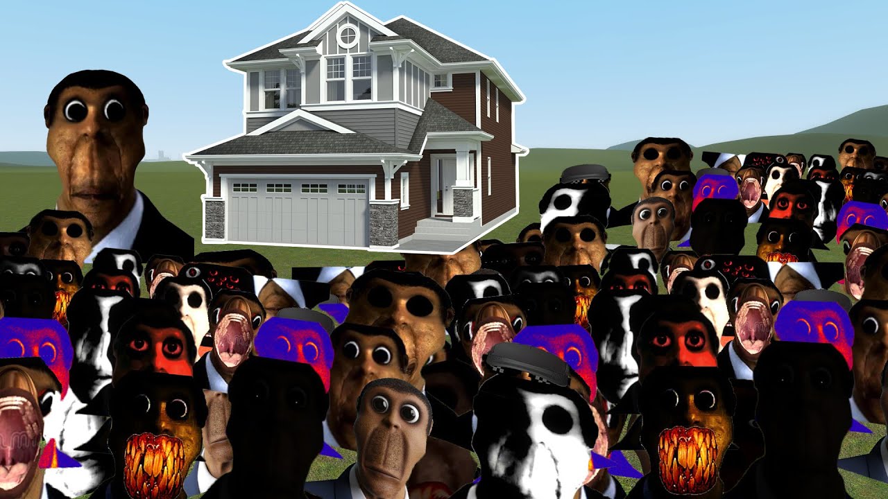OBUNGA FAMILY VS HOUSES!! (Garry's Mod) - YouTube