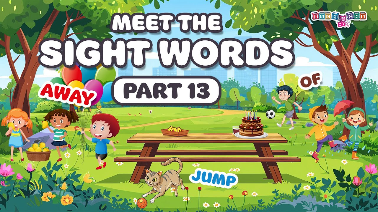 Sight Words Part 13 | Learn Away, Jump, Of with Sentences | ukg I lkg I ...