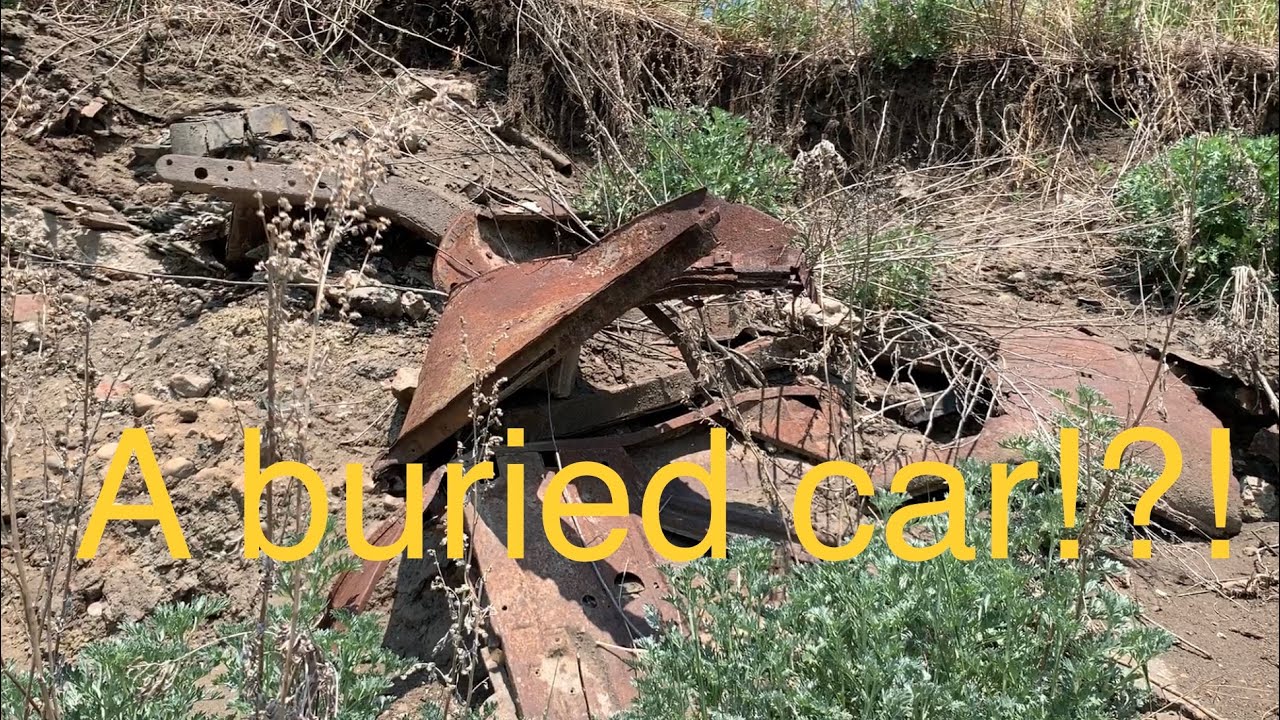 What happened here??? Ruins and a buried car? Urban exploration. - YouTube