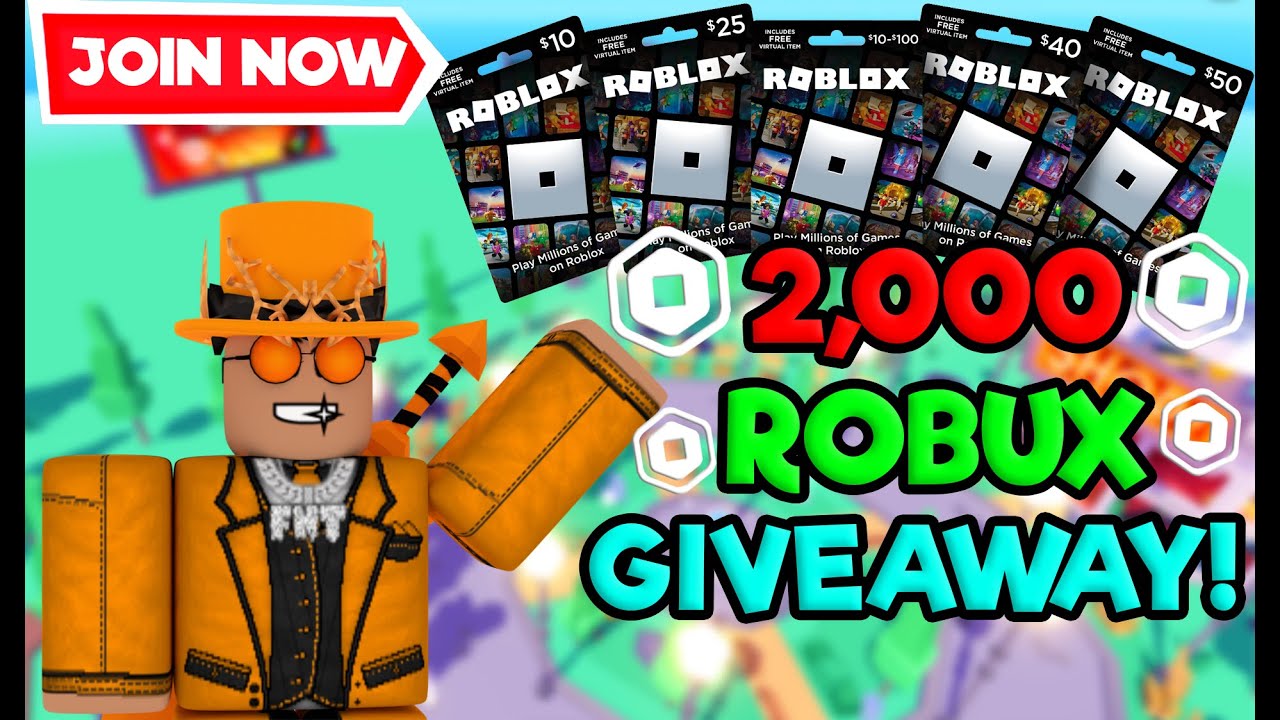 2,000 Robux Giveaway! (6K Subscriber Special) - YouTube