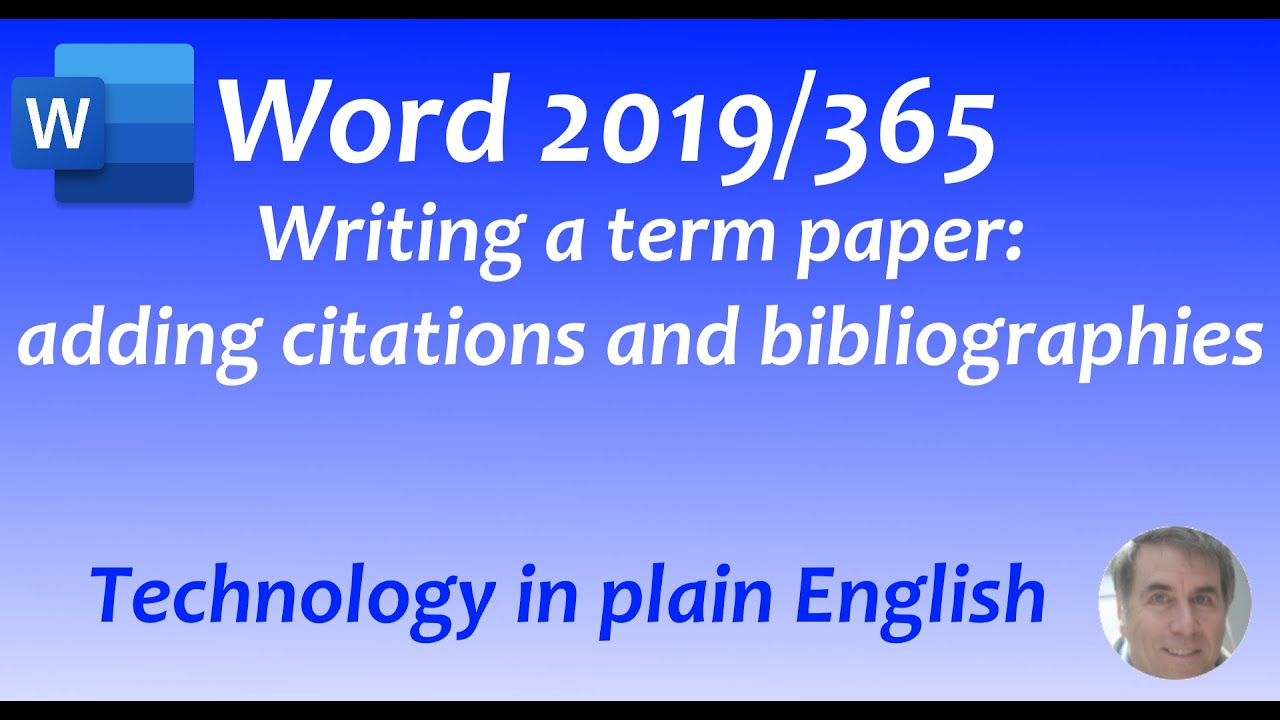 Word 2019/365: Large Docs: Adding Citations and Bibliographies - YouTube