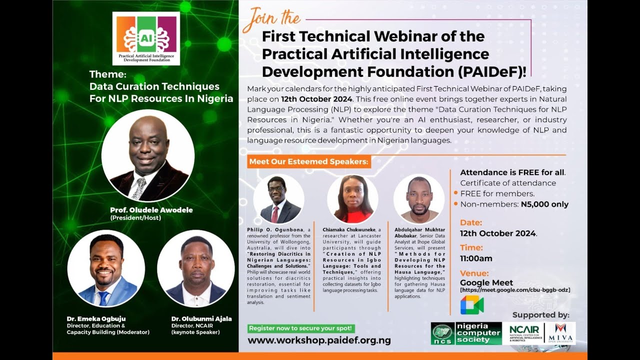 Data Curation Techniques For NLP Resources In Nigeria Part I - YouTube