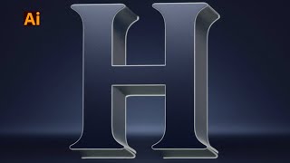 How to create H letter Logo Design in Adobe illustrator CC #logo #hletter #design #tutorial