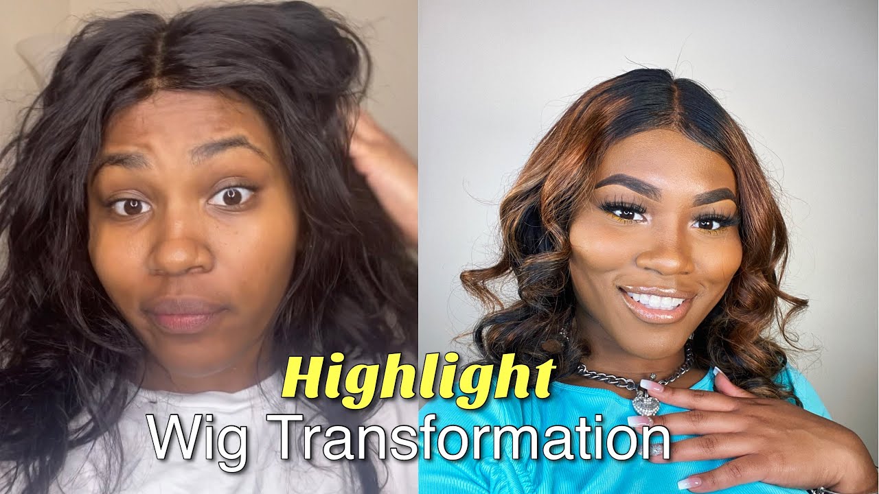 Highlighted Wig Transformation - YouTube