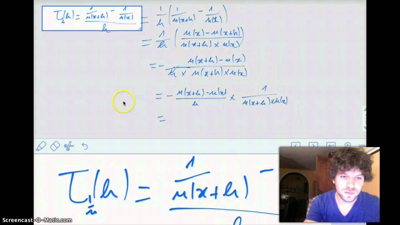 Dérivée de l'inverse d'une fonction - démonstration - YouTube