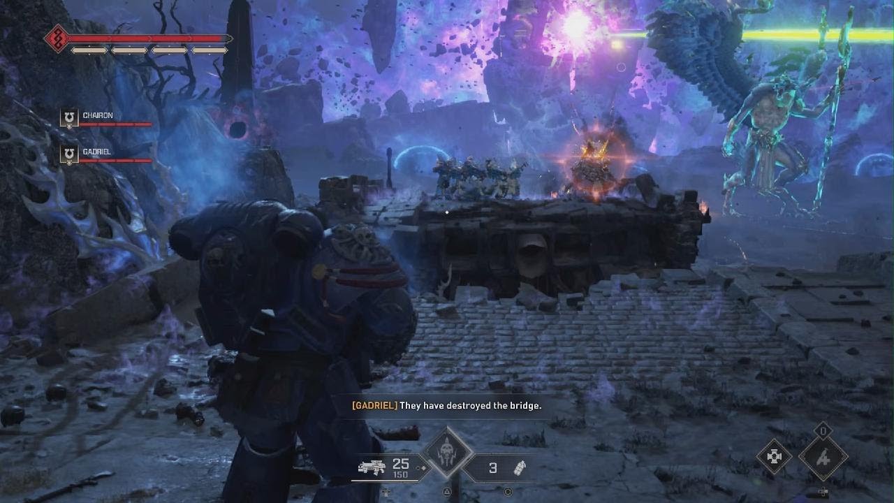 Warhammer 40000: Space Marine 2 - Dreadnought Valtus assists us - YouTube