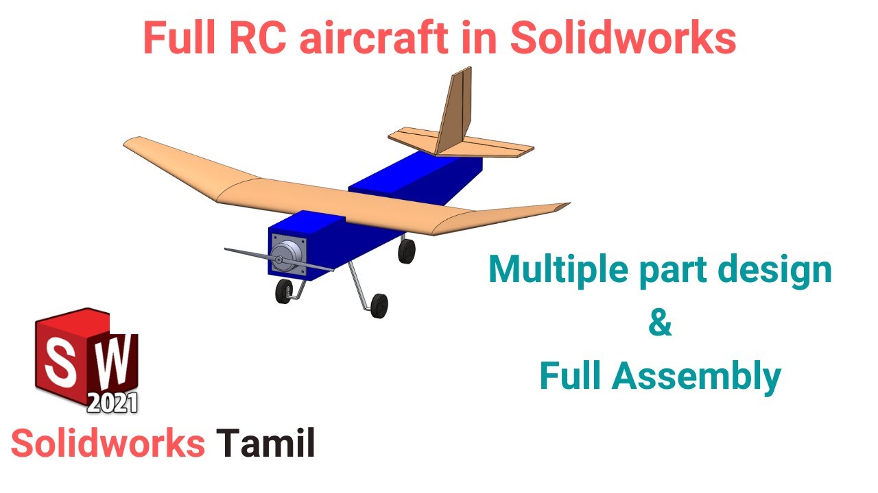RC Aircraft in Solidworks | Multiple Parts | Full Assembly - YouTube