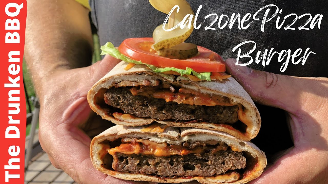 Calzone Pizza Burger | Burger Meets Pizza - YouTube