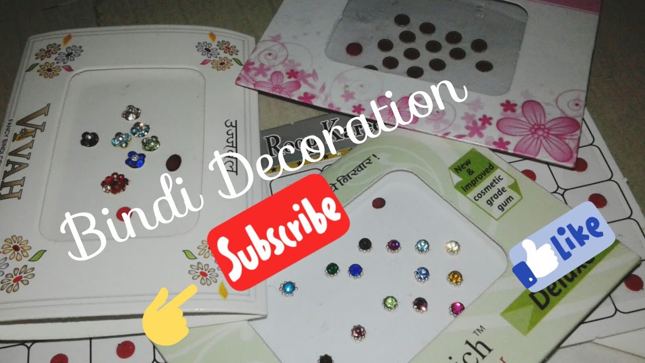 How to Bindi decoration | Fancy bindi decoration for puja,marriage ...