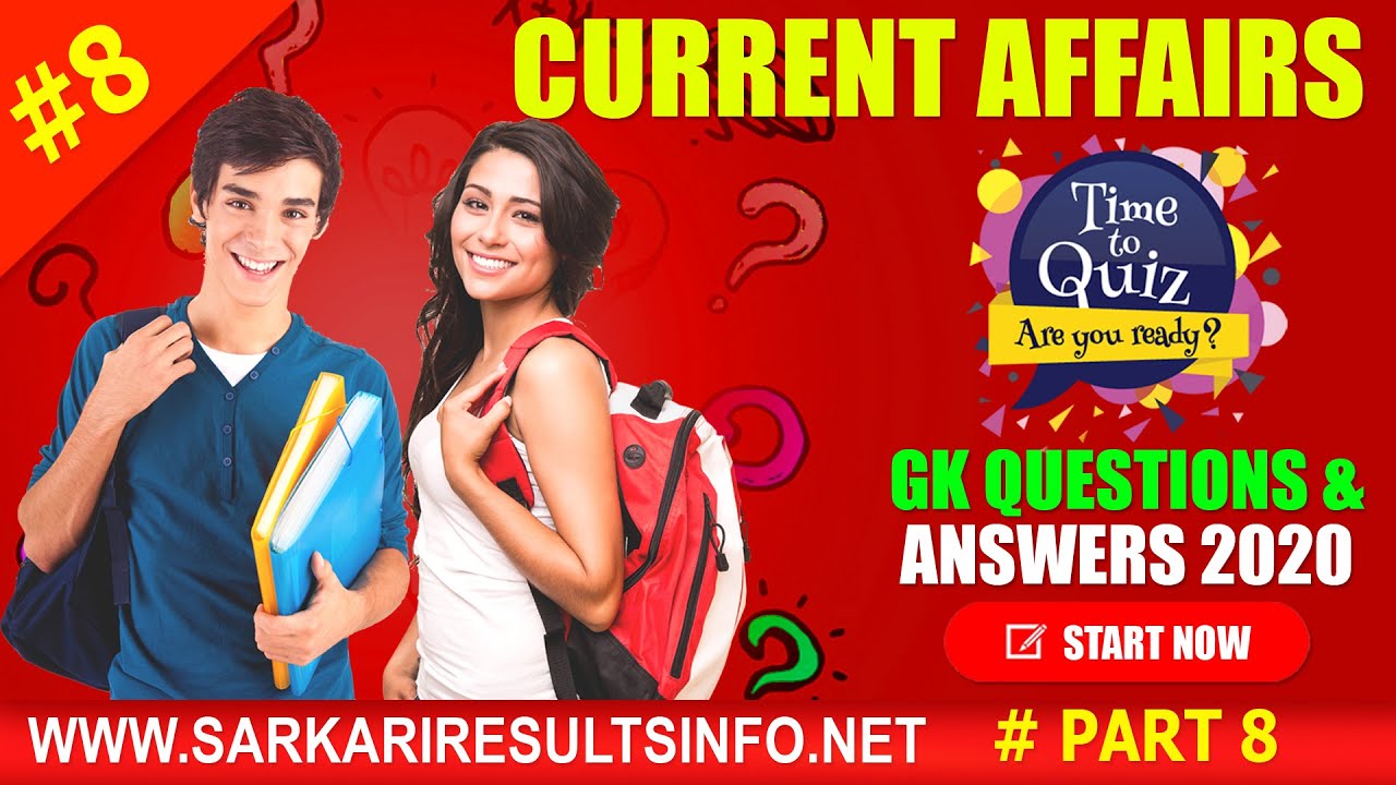 Top Current Affairs GK Questions and Answers 2020 #8 - YouTube
