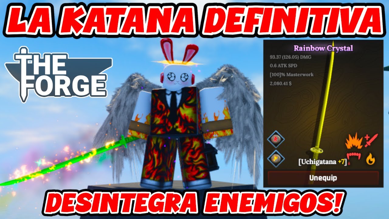 Como FORJAR LA KATANA ARCOÍRIS DEFINITIVA EN THE FORGE!🌈🗡️ - YouTube