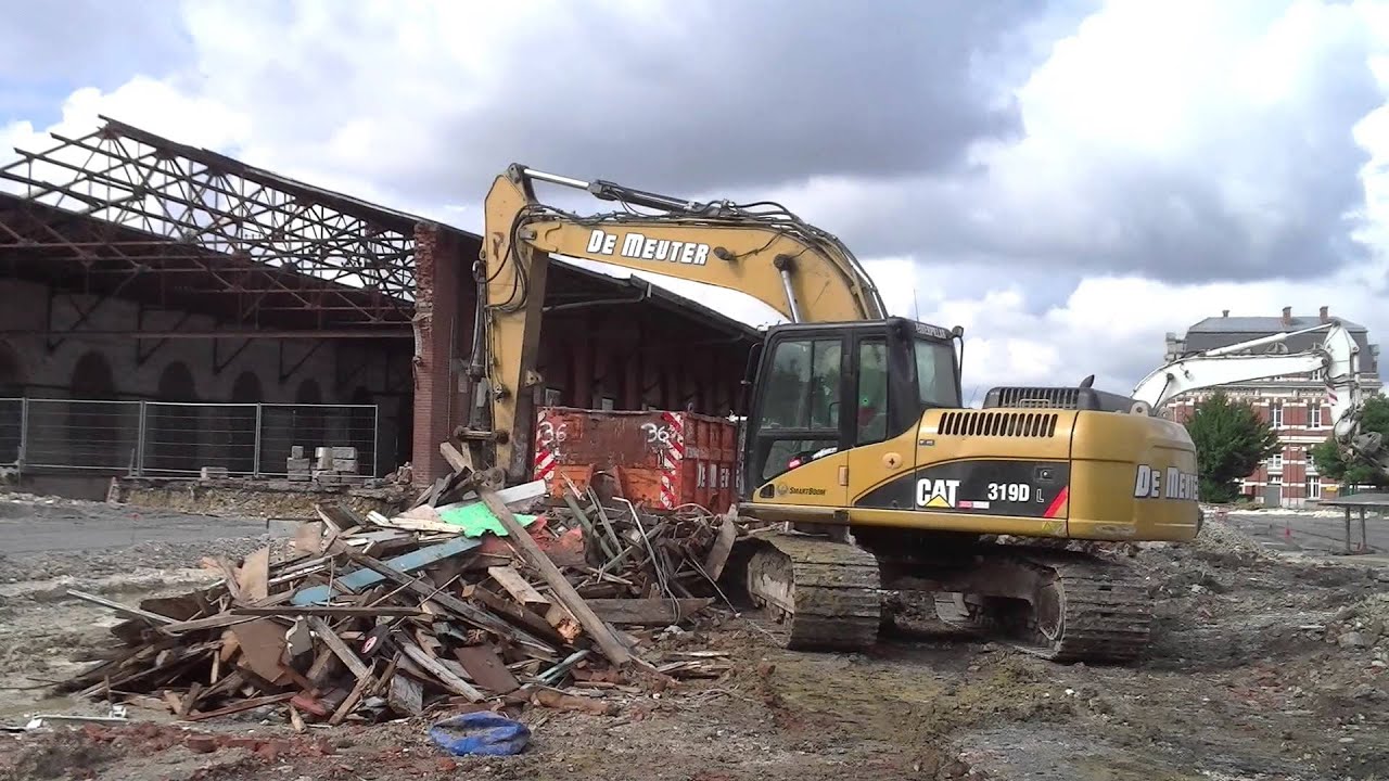 excavator,bagger CAT 319D - YouTube
