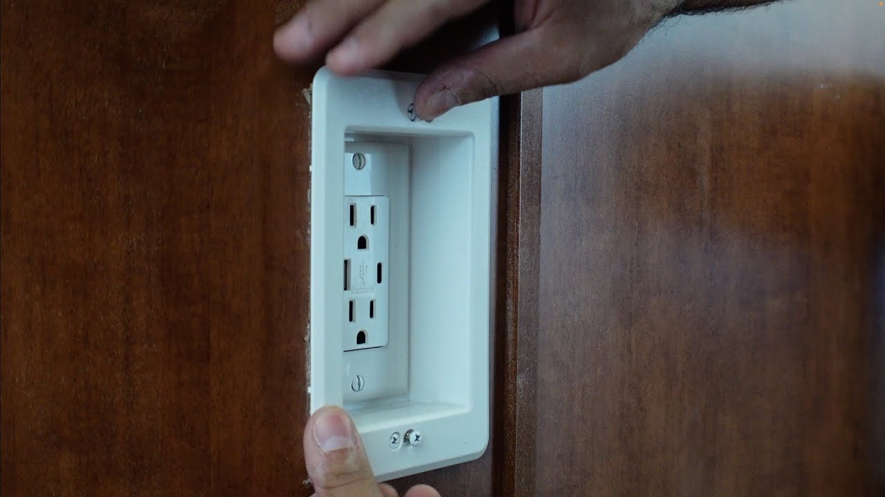 Installing an Outlet on a Kitchen Cabinet. // Skill Stacking - YouTube
